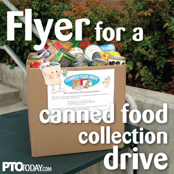 School Canned Food Drive Flyer